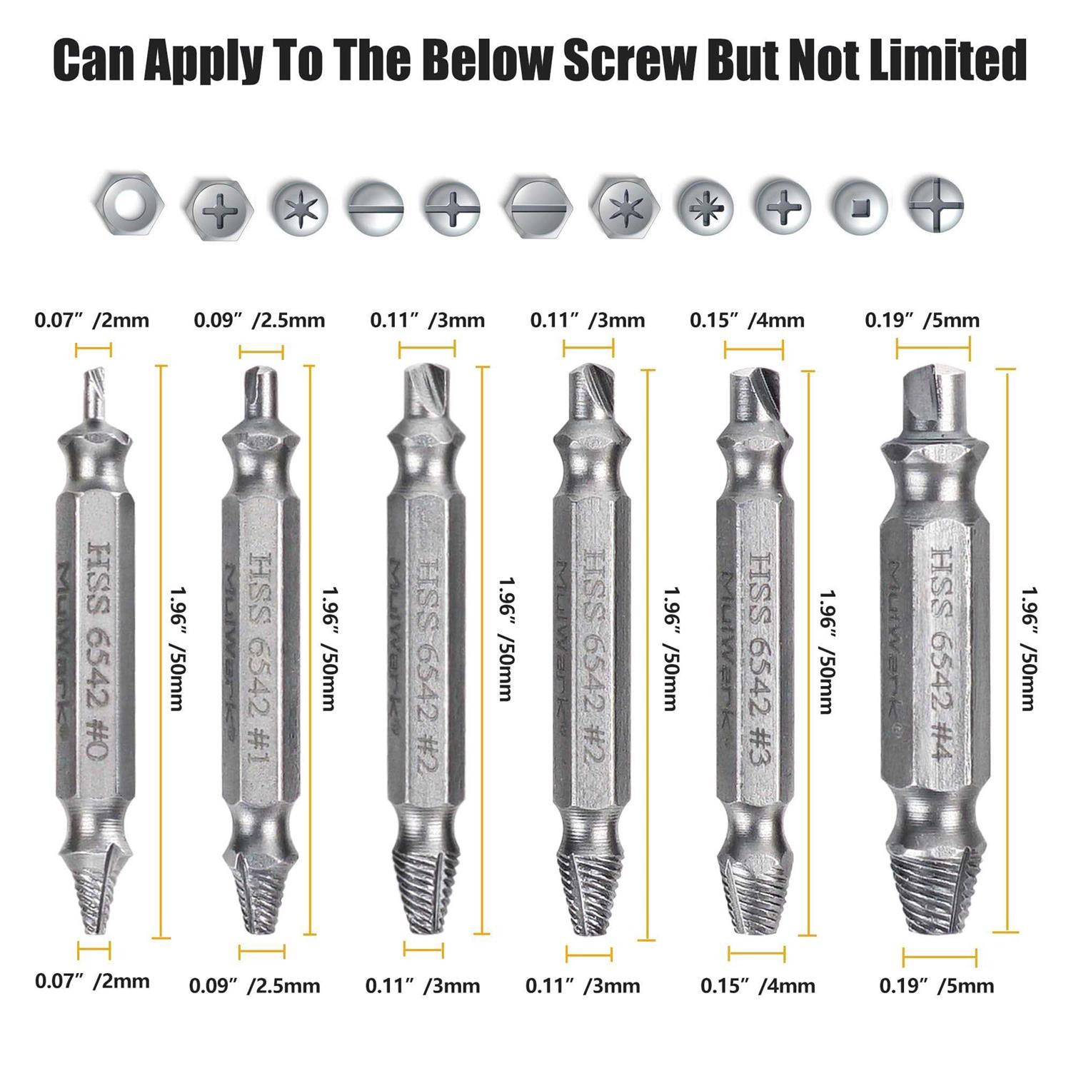 Gifts for Men, Damaged Screw Extractor Set High Speed Stripped Screw ...