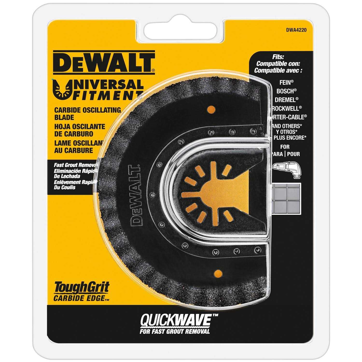 Dewalt Oscillating Carbide Grout Removal Blade DWA4220 - Shop Hardware ...