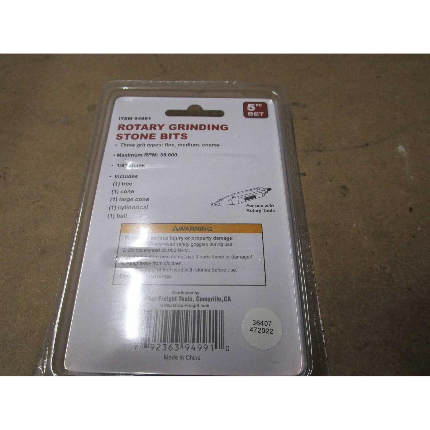 Chicago Pneumatic Stone Rotary Grinding Bits with 1/8 inch Shank 5 ...