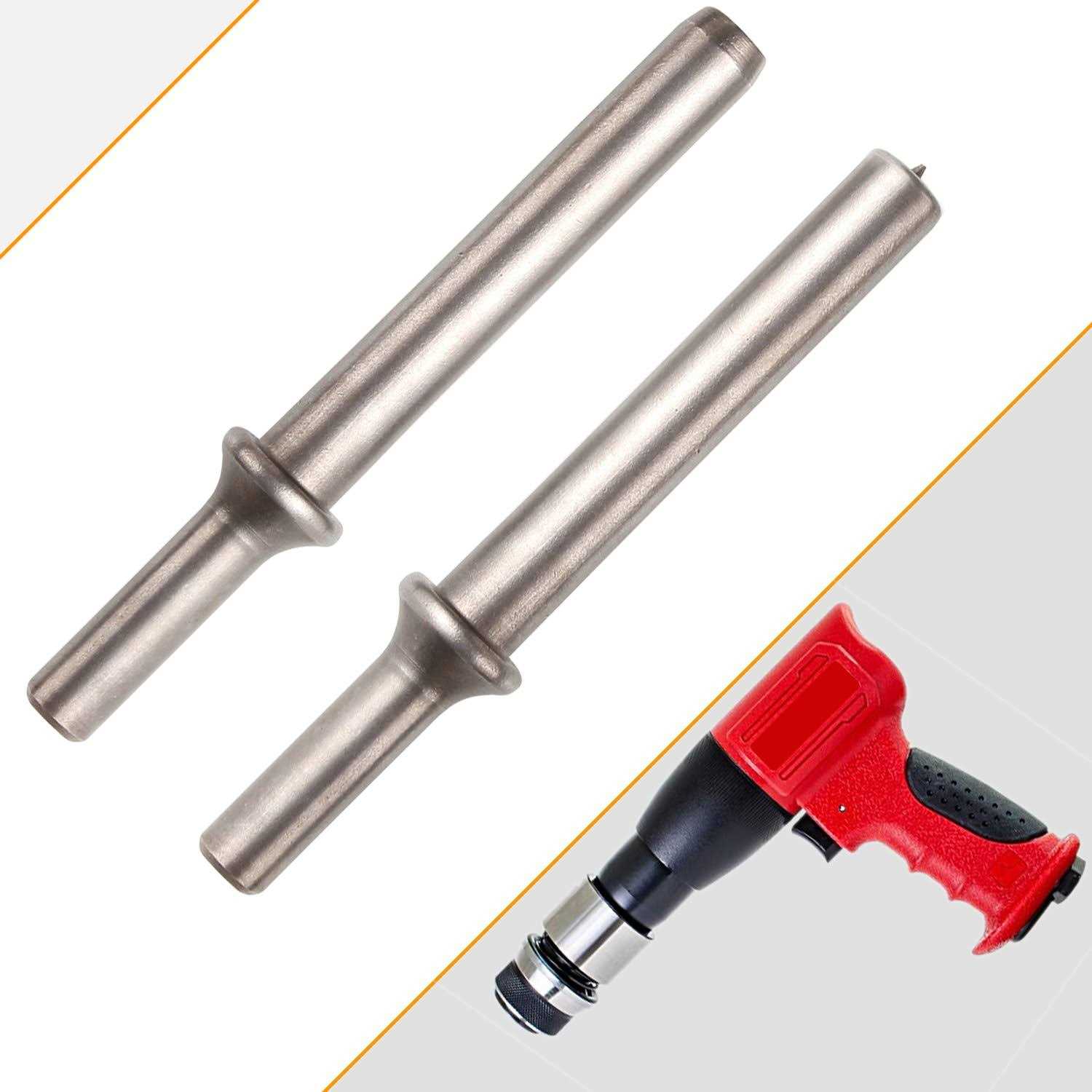 Heavy Duty 2pcs Rivet Set Abuff Pneumatic Air Rivet Hammer Set for ...