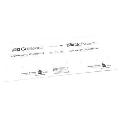 GoBoard 3-ft x 5-ft x 1/2-in Waterproof Polyisocyanurate Backer Board ...
