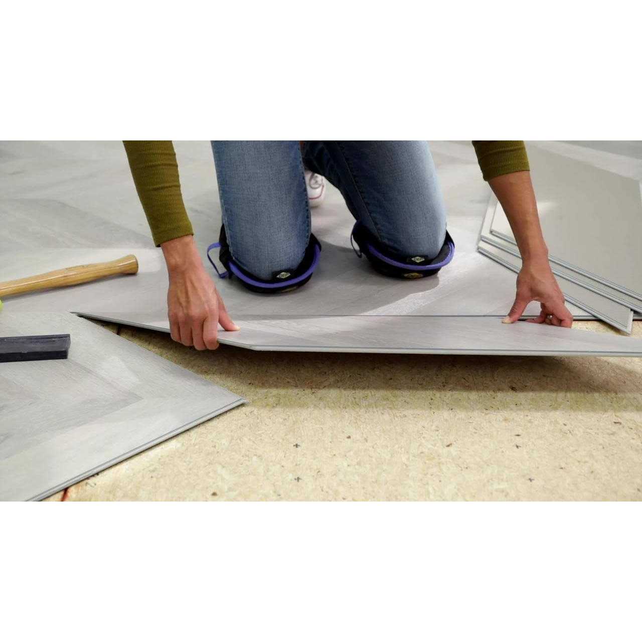 Lifeproof Chevron 12 MIL x 12 in. W x 28 in. L Click Lock Waterproof ...