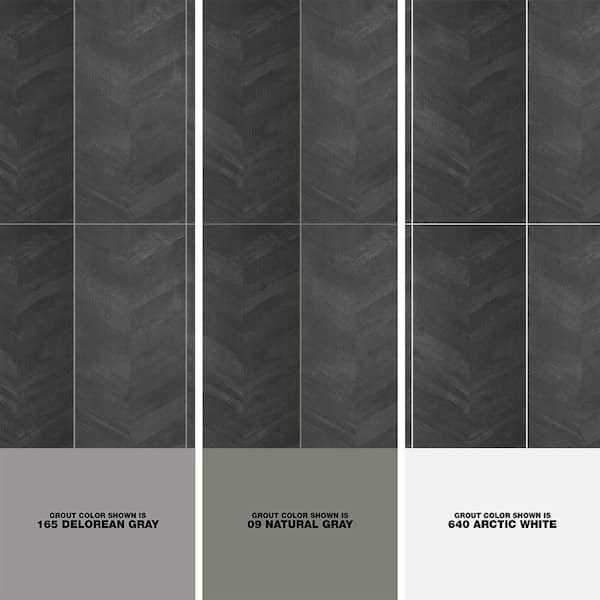 Montgomery Chevron 24 x 48 Matte Porcelain Wood-Look Floor and Wall ...