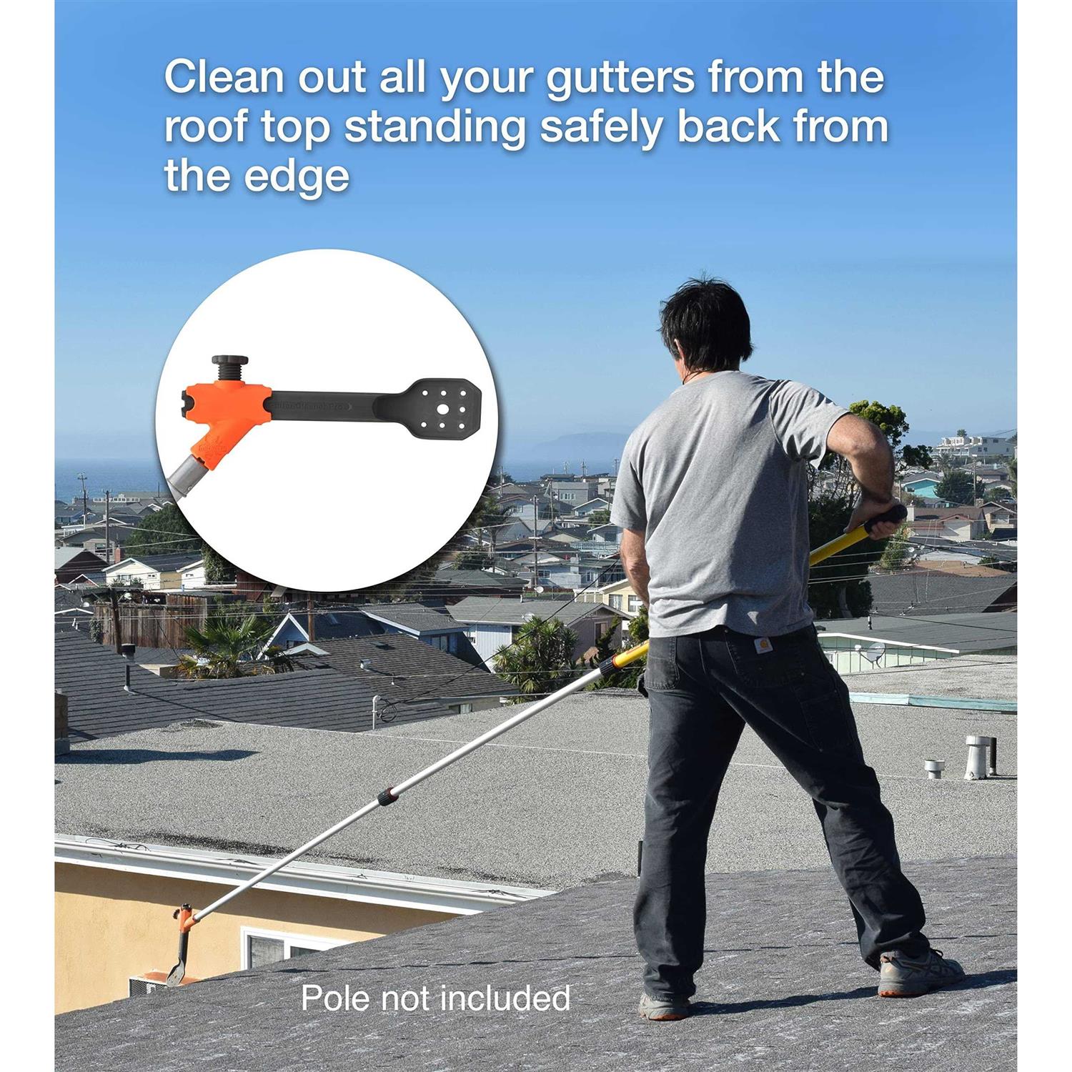MCCAULEY Gutter Cleaner PRO, Gutter Cleaning from The Ground, Plus ...