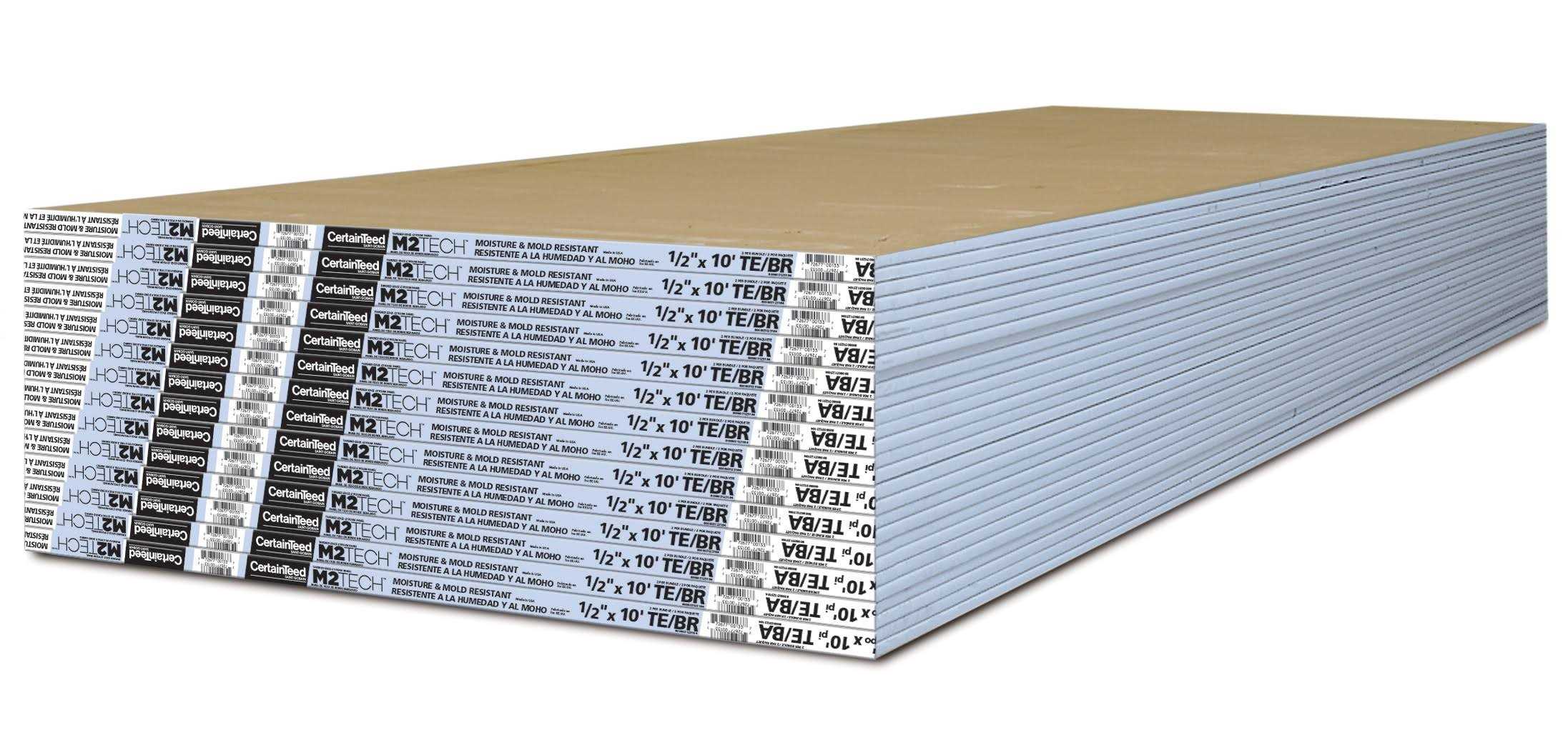 CertainTeed 1/2-in x 4-ft x 8-ft M2Tech Mold Resistant Moisture ...