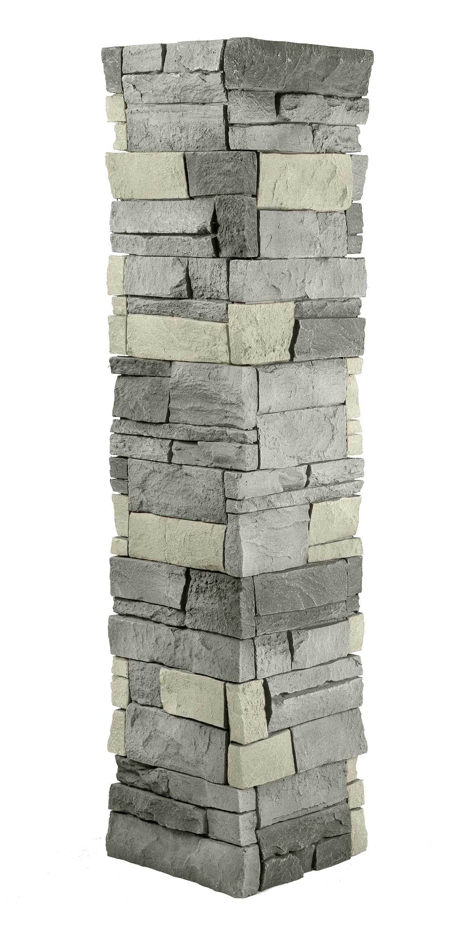 GenStone Faux Stacked Stone Pillar Panel - Shop Hardware Tools for Work ...