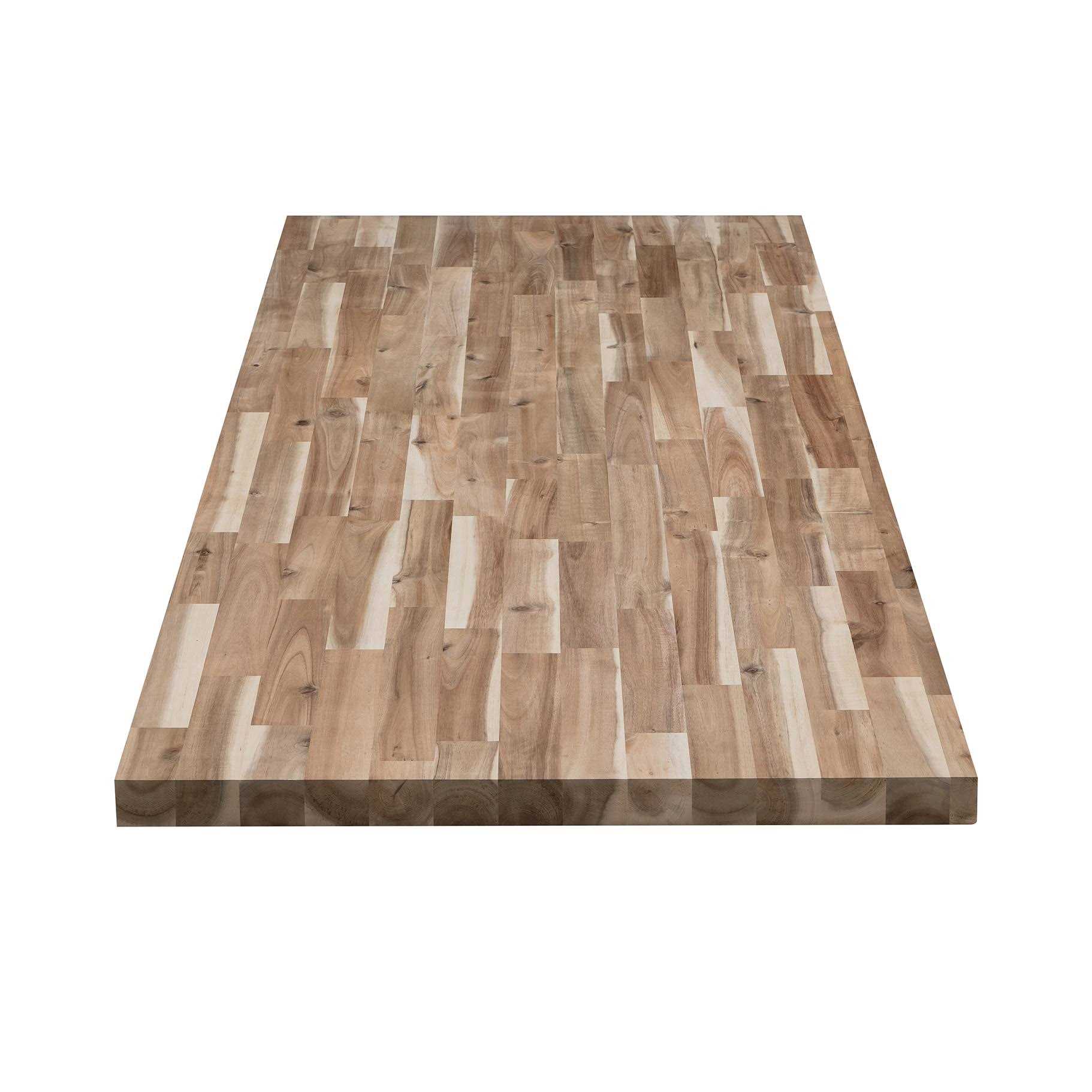 allen + roth 96-in x 25-in x 1.5-in Natural Straight Butcher Block ...