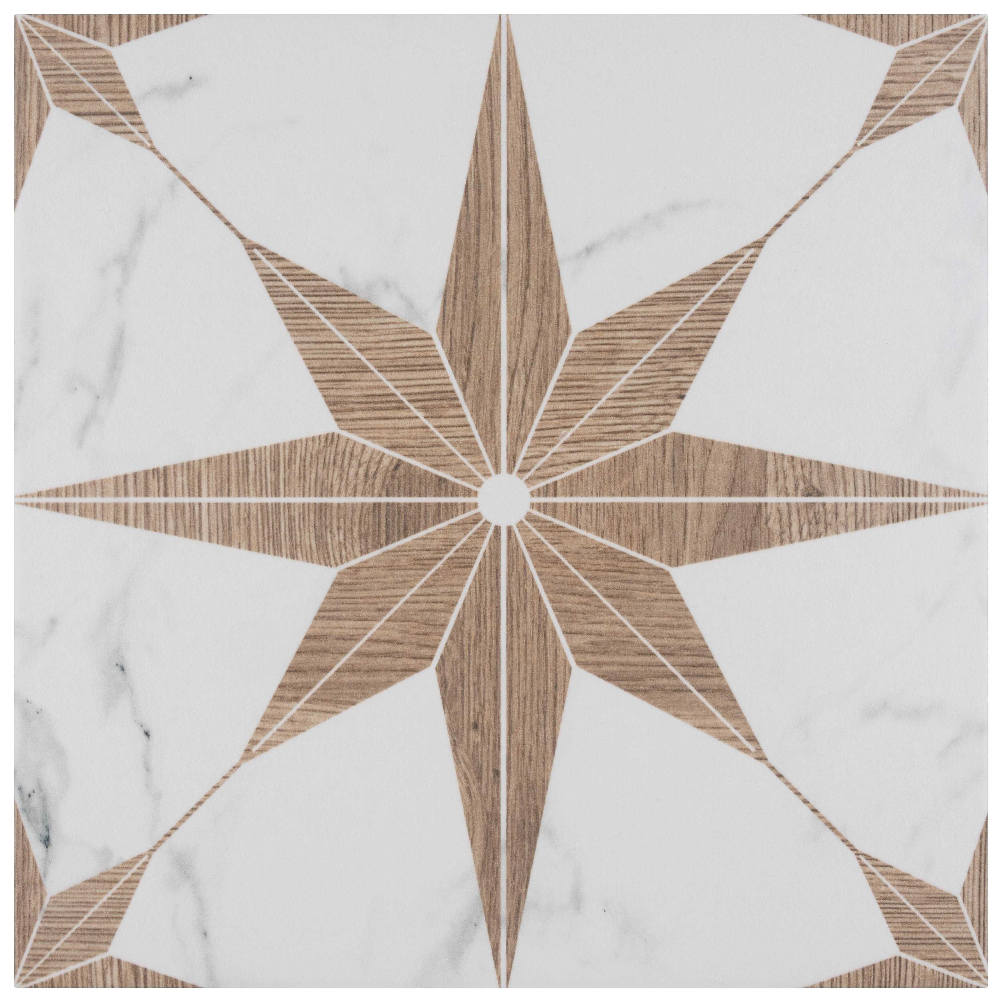 Merola Tile Llama Stella Loire 9-3/4 in. x 9-3/4 in. Porcelain Floor ...