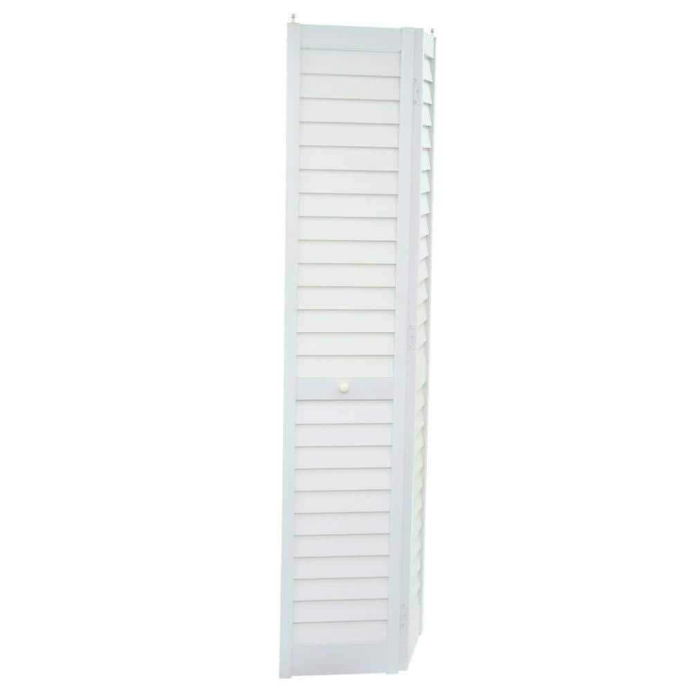 Home Fashion Technologies 80 in. 3 in. Louver/Louver White PVC ...