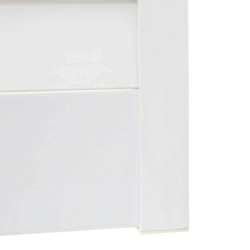 Home Fashion Technologies 80 in. 3 in. Louver/Louver White PVC ...