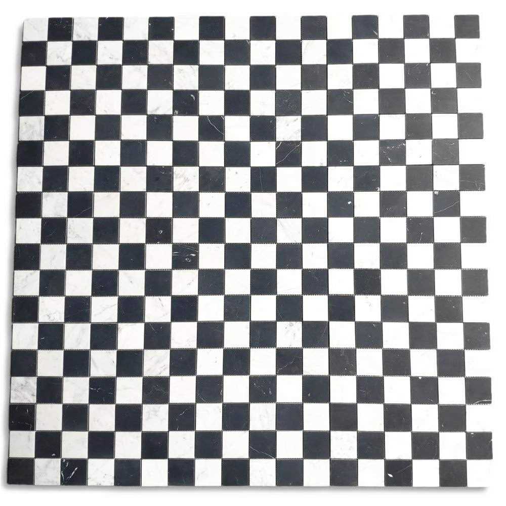 Marble Online Checkerboard Carrara White Honed Marble Wall Floor Mosaic ...