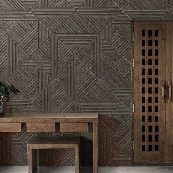 Merola Tile Tangram Wood 17-3/8 in. x 17-3/8 in. Porcelain Floor and ...