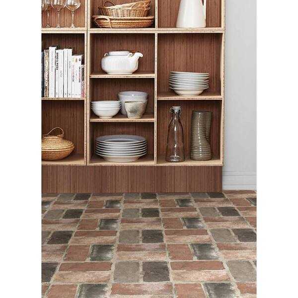 FloorPops Harvard Brick Peel & Stick Floor Tiles - Shop Hardware Tools ...