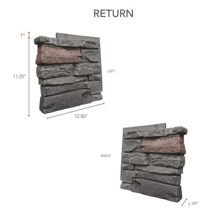 GenStone Stacked Stone Iron Ore 12 in. x 1.375 in. x 12 in. Faux Stone ...
