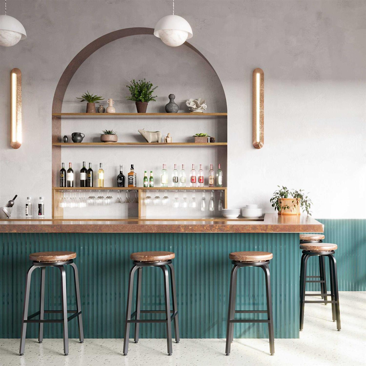 Ivy Hill Tile Colorwave Fluted 4.43 in. x 17.62 in. Polished Crackled ...