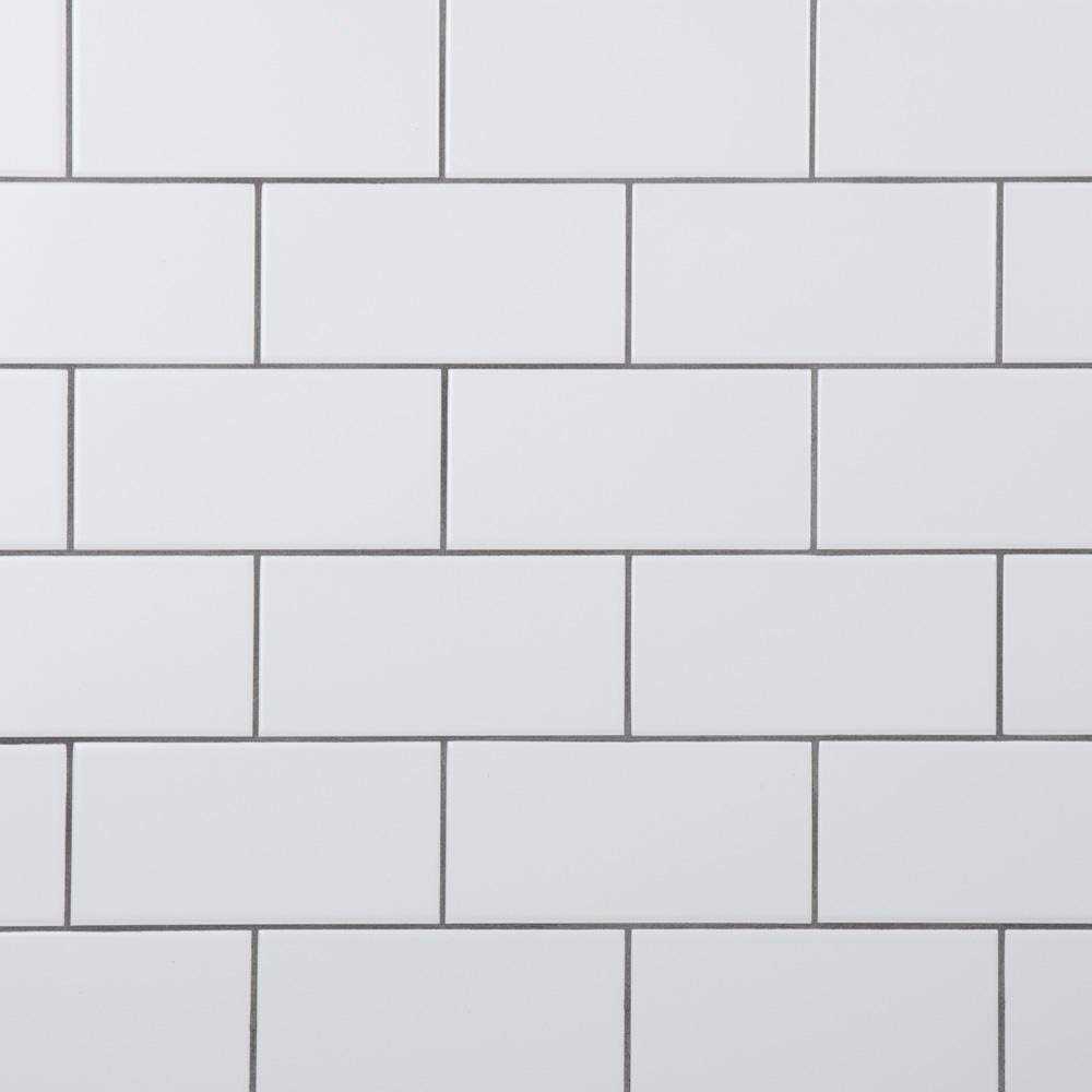 Merola Tile Crown Heights Matte White 3 in. x 6 in. Ceramic Wall Tile ...
