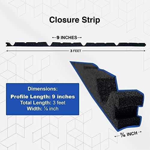 Duco 9in Classic Rib Profile Foam Closure Strips for Metal Roofing ...