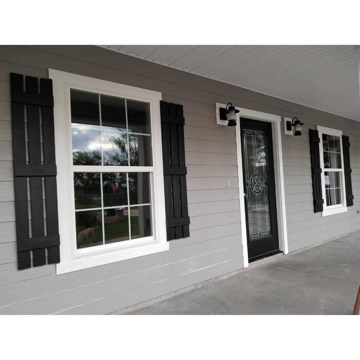 Mid America Standard Size Three Board Spaced Vinyl Shutters - Shop ...