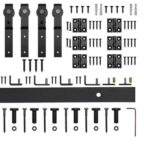 Miniature Bi-folding Sliding Double Barn Door Hardware Quiet Glide ...