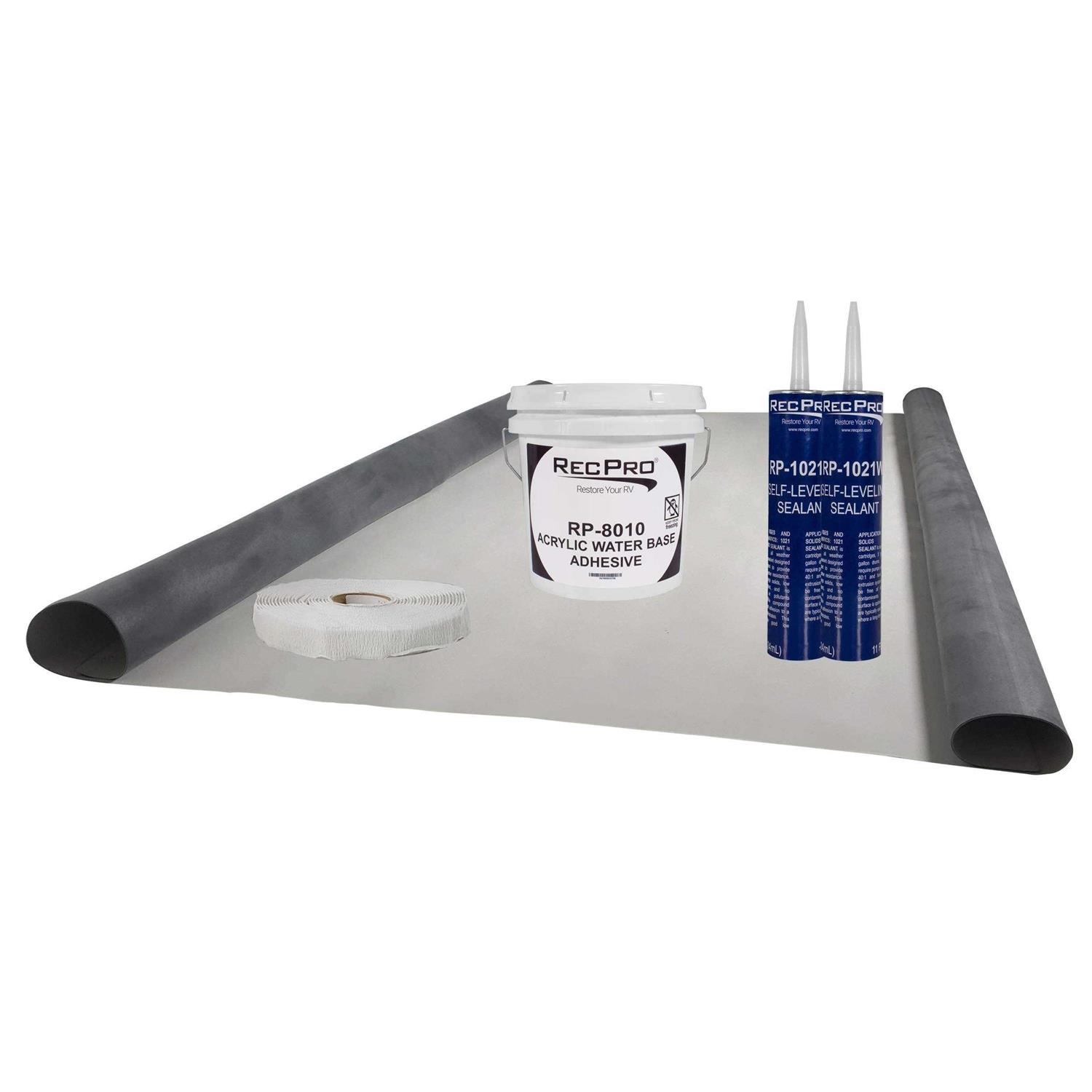 logentertain 8.5' Wide PVC RV Rubber Roof Kit in White - Shop Hardware ...