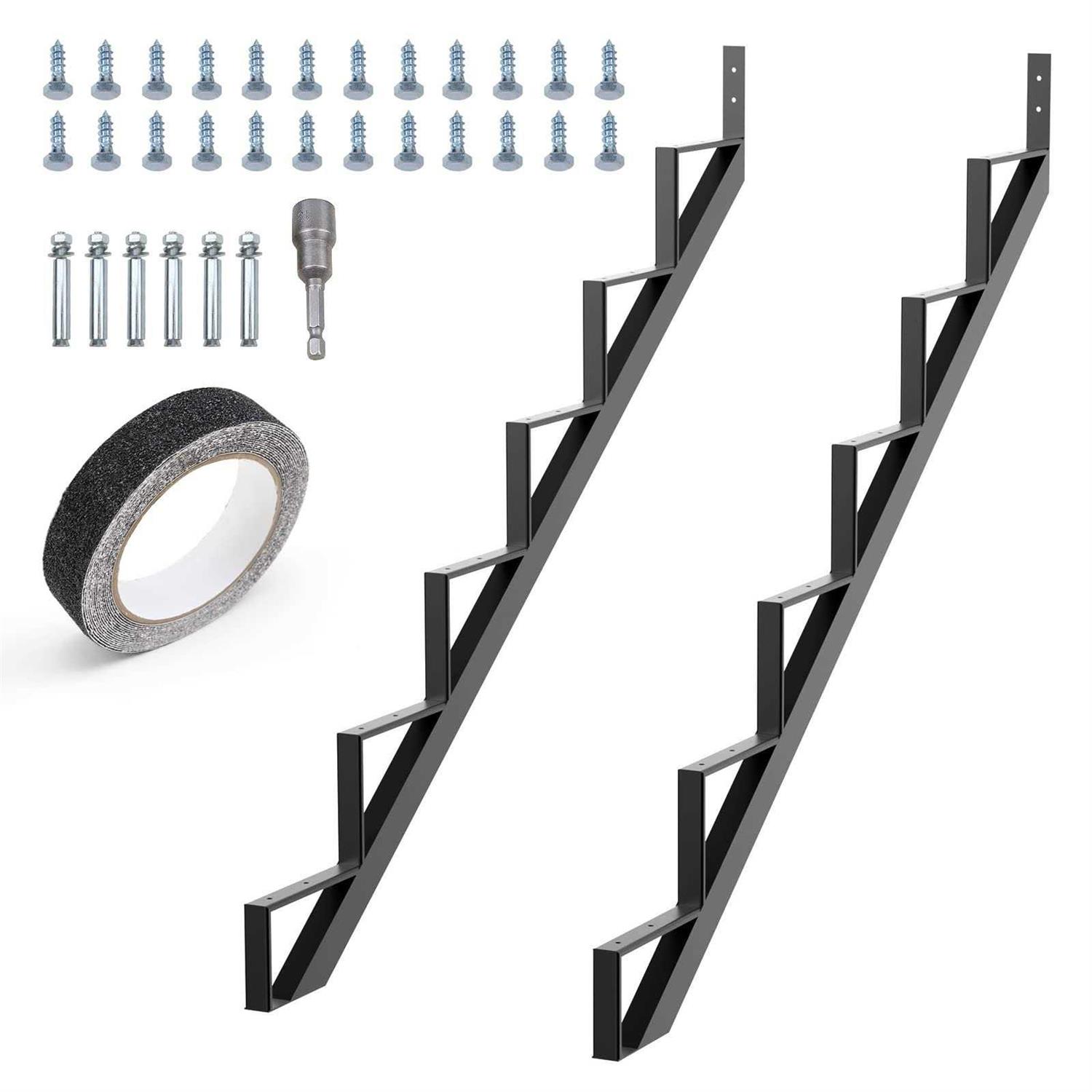 Doniks Steel Stair Step Riser Step for Deck Height Metal Stair Stringer ...