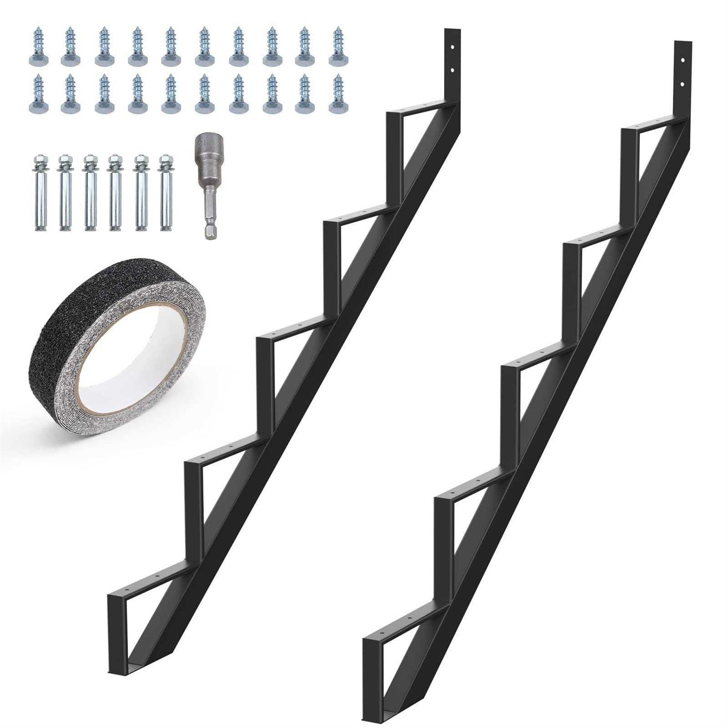 Doniks Steel Stair Step Riser Step for Deck Height Metal Stair Stringer ...