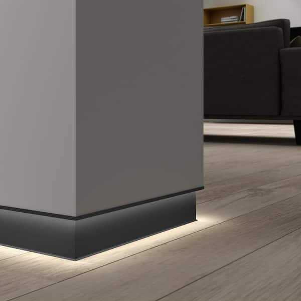 EMAC Novorodapie Eclipse Matt 4 in. x 98-1/2 in. Aluminum Tile Edging ...