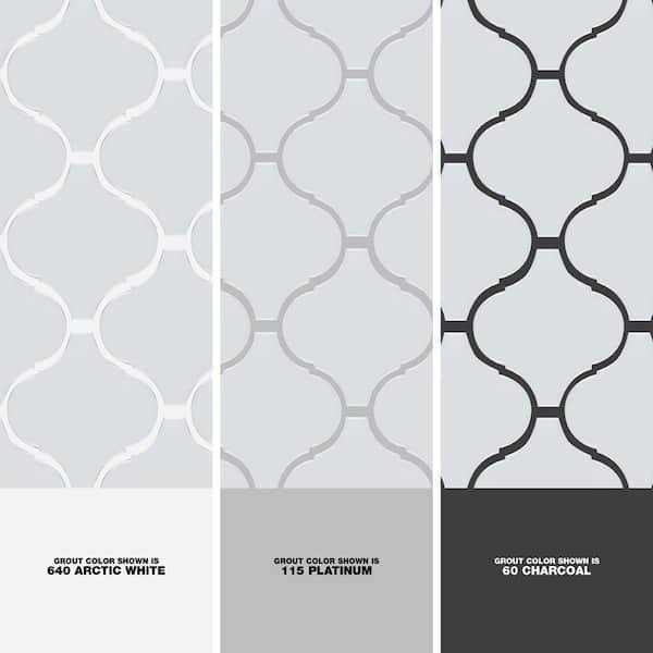 Metro Lantern 3 x 3 Porcelain Arabesque Mosaic Wall & Floor Tile Merola ...