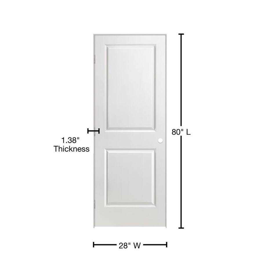 Masonite 80 in. 2-Panel Square Hollow-Core Primed Composite Interior ...