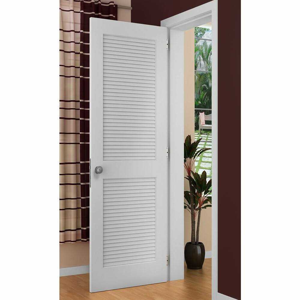 Kimberly Bay 80 in. Solid Core White Traditional Louver Wood Interior ...
