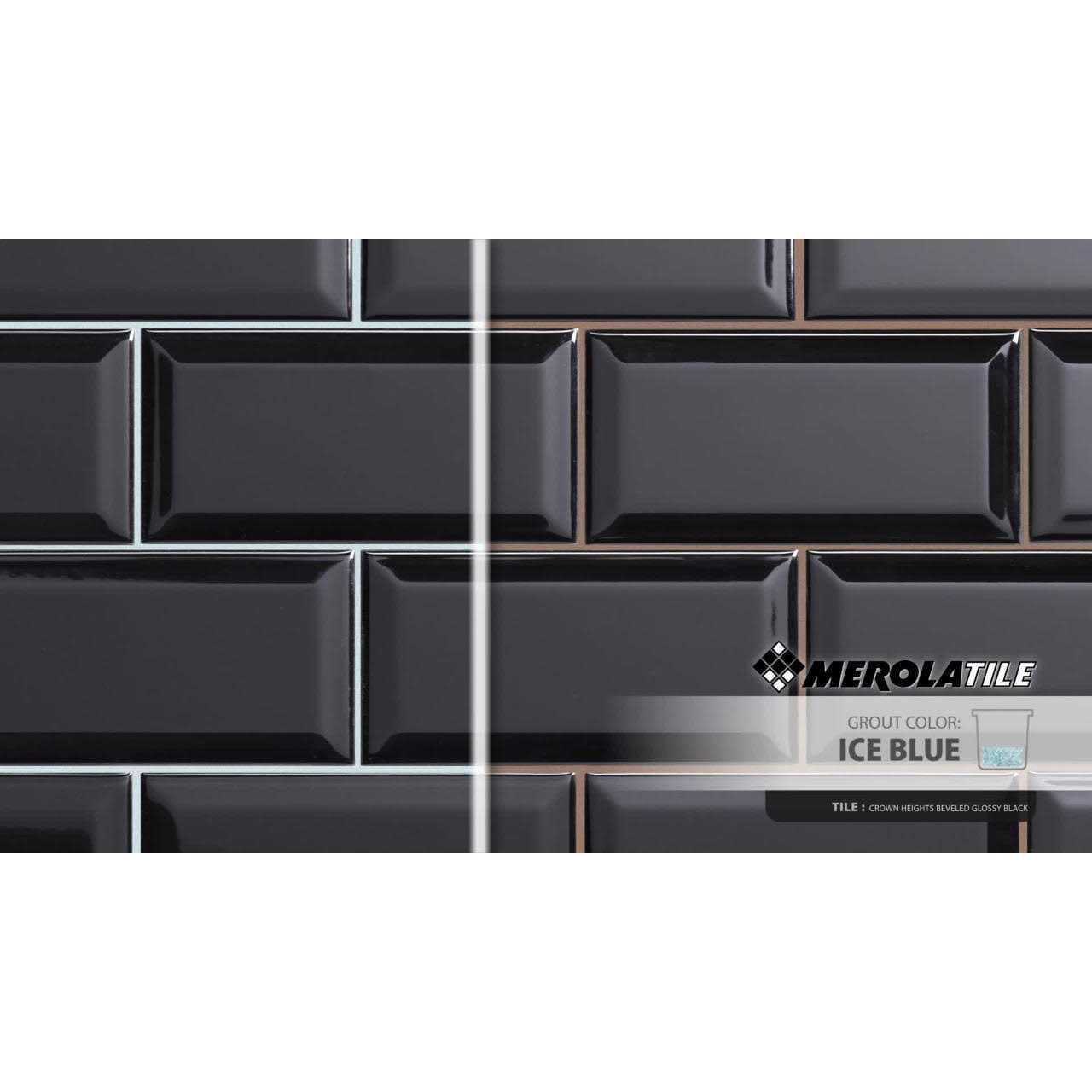 Merola Tile Crown Heights Beveled Glossy Black 3 in. x 6 in. Ceramic ...