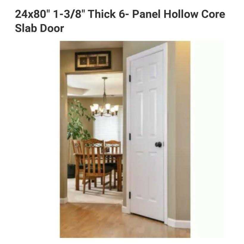 Masonite 34 x 80 in. 1-3/8 in. Thick 2-Panel Hollow Core Slab Door ...