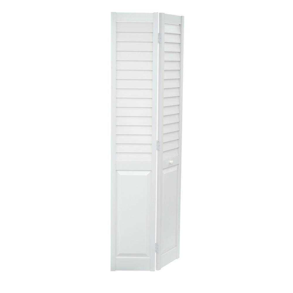 Home Fashion Technologies 80 in. 3 in. Louver/Panel White PVC Composite ...