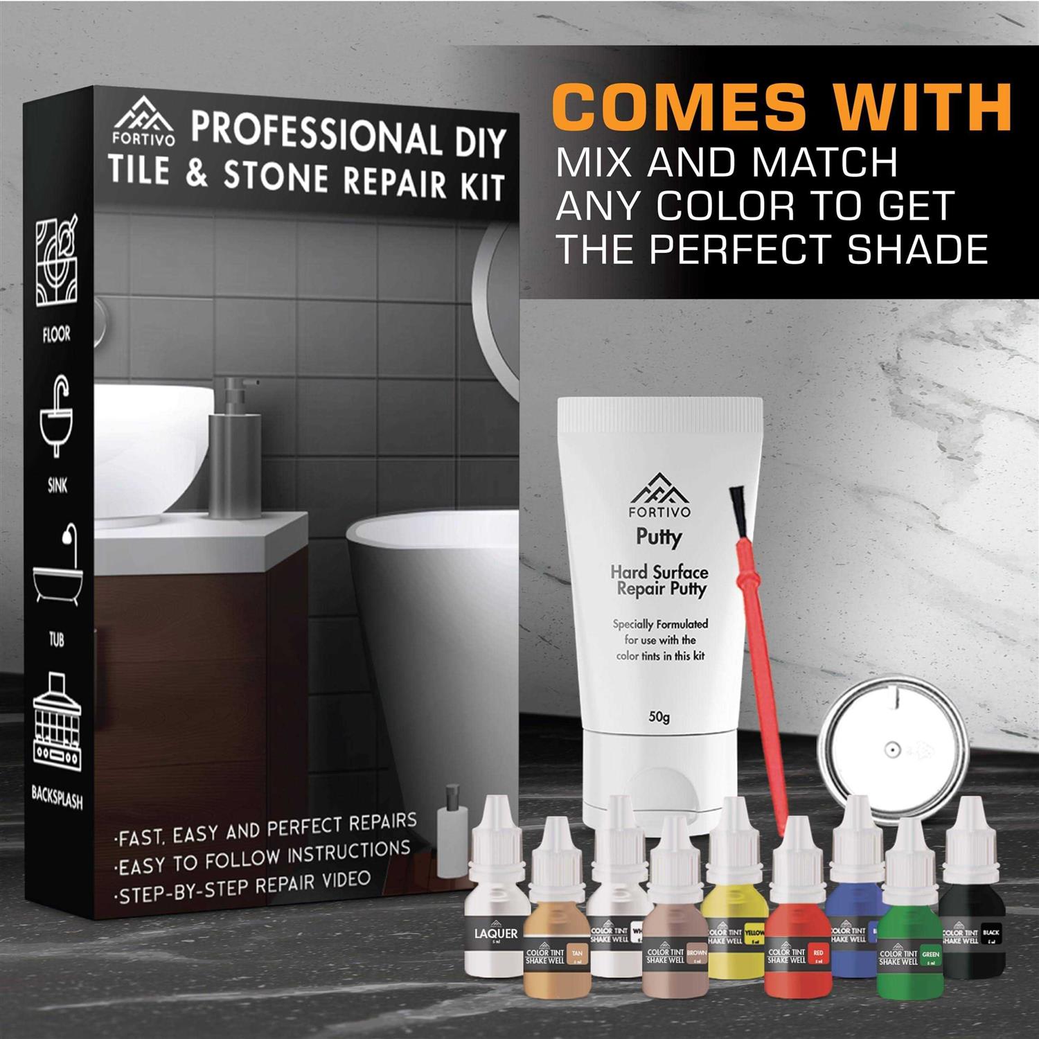 Tile Repair Kit Stone Repair Kit Porcelain Tile Chip Repair Kit ...