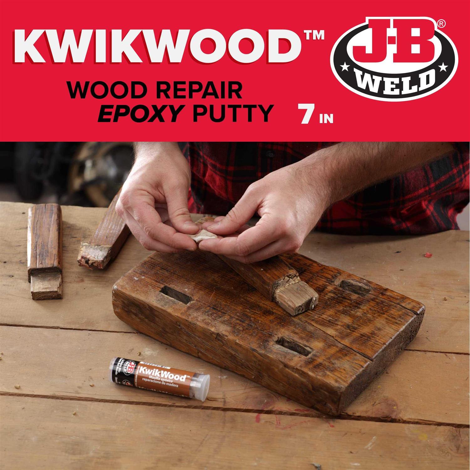 J-B Weld 8258 KwikWood Wood Repair Epoxy Putty Stick - Shop Hardware ...