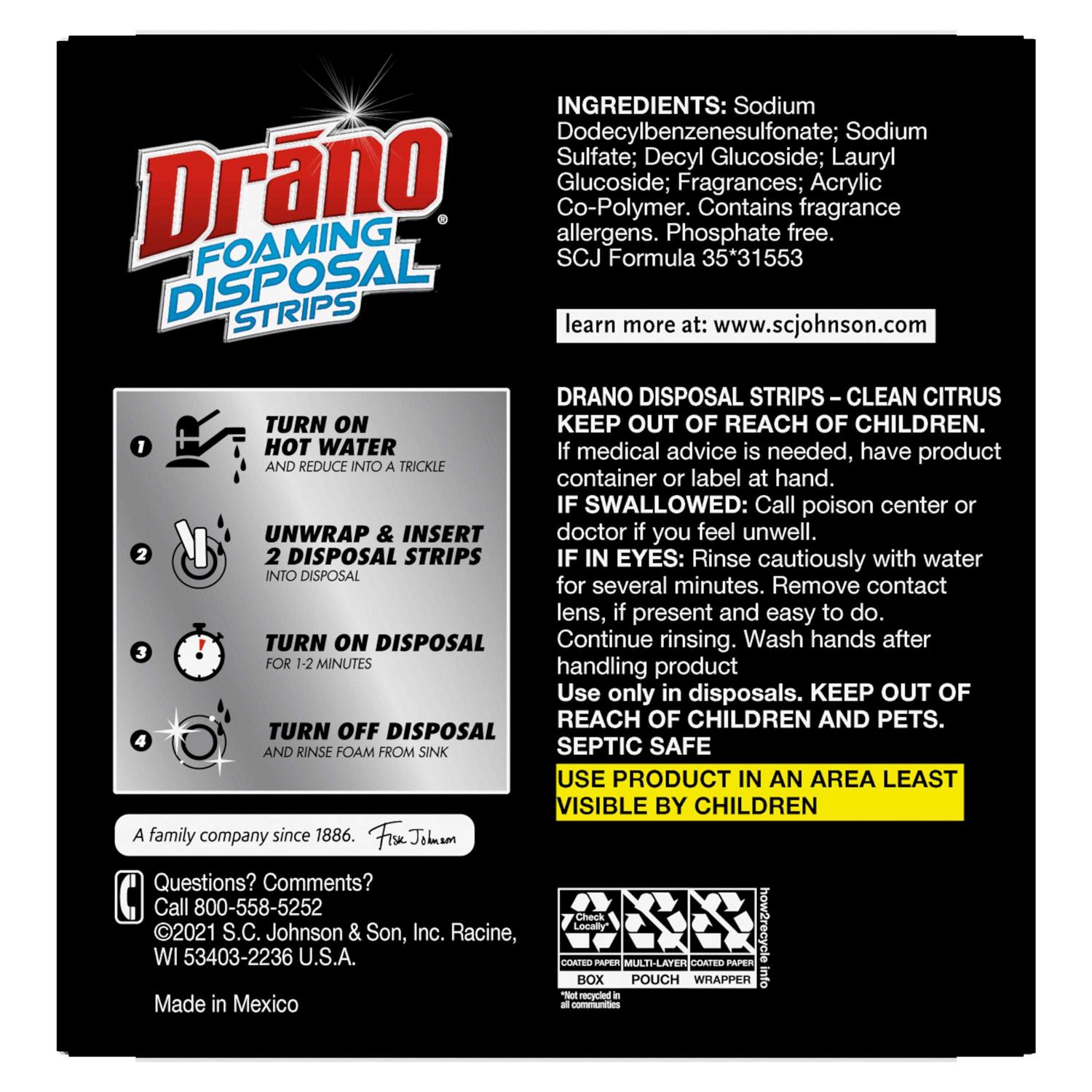 Drano Foaming Disposal Strips - Shop Hardware Tools for Work and Home