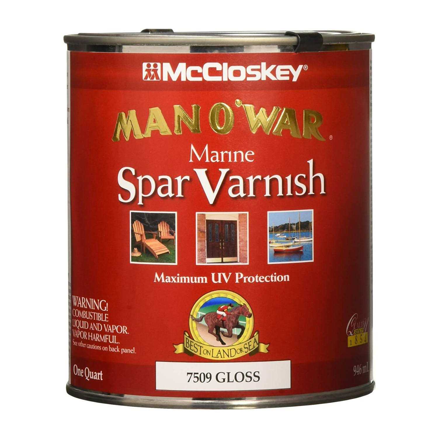 McCloskey Man O War Marine Spar Varnish Gloss Shop Hardware Tools For