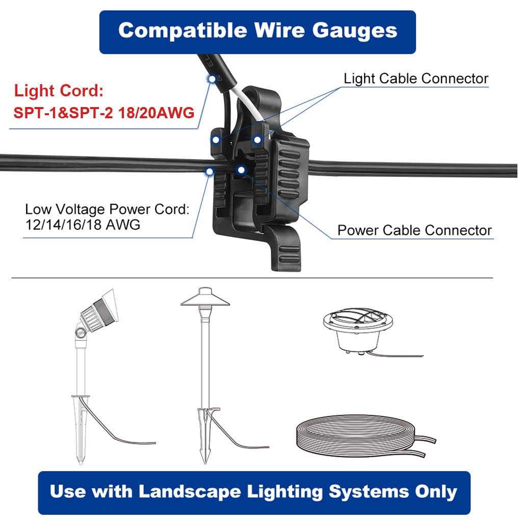 AizzKry Low Voltage Wire Connectors Landscape Lighting Connector 12-18 ...
