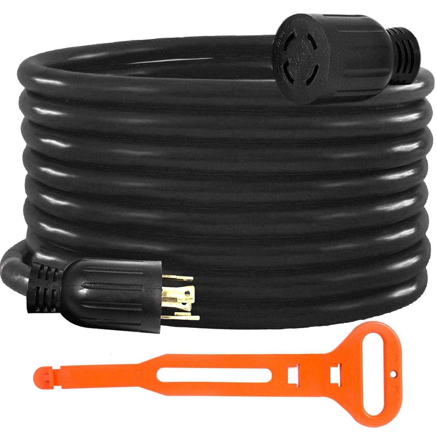 VEVOR 40Ft 30 Amp Generator Extension Cord 4 Wire 10 Gauge Generator ...
