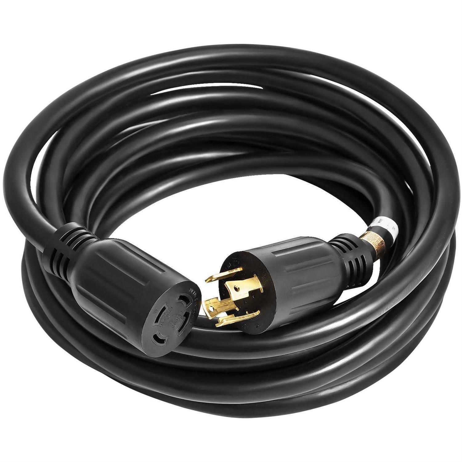 VEVOR 40Ft 30 Amp Generator Extension Cord 4 Wire 10 Gauge Generator ...