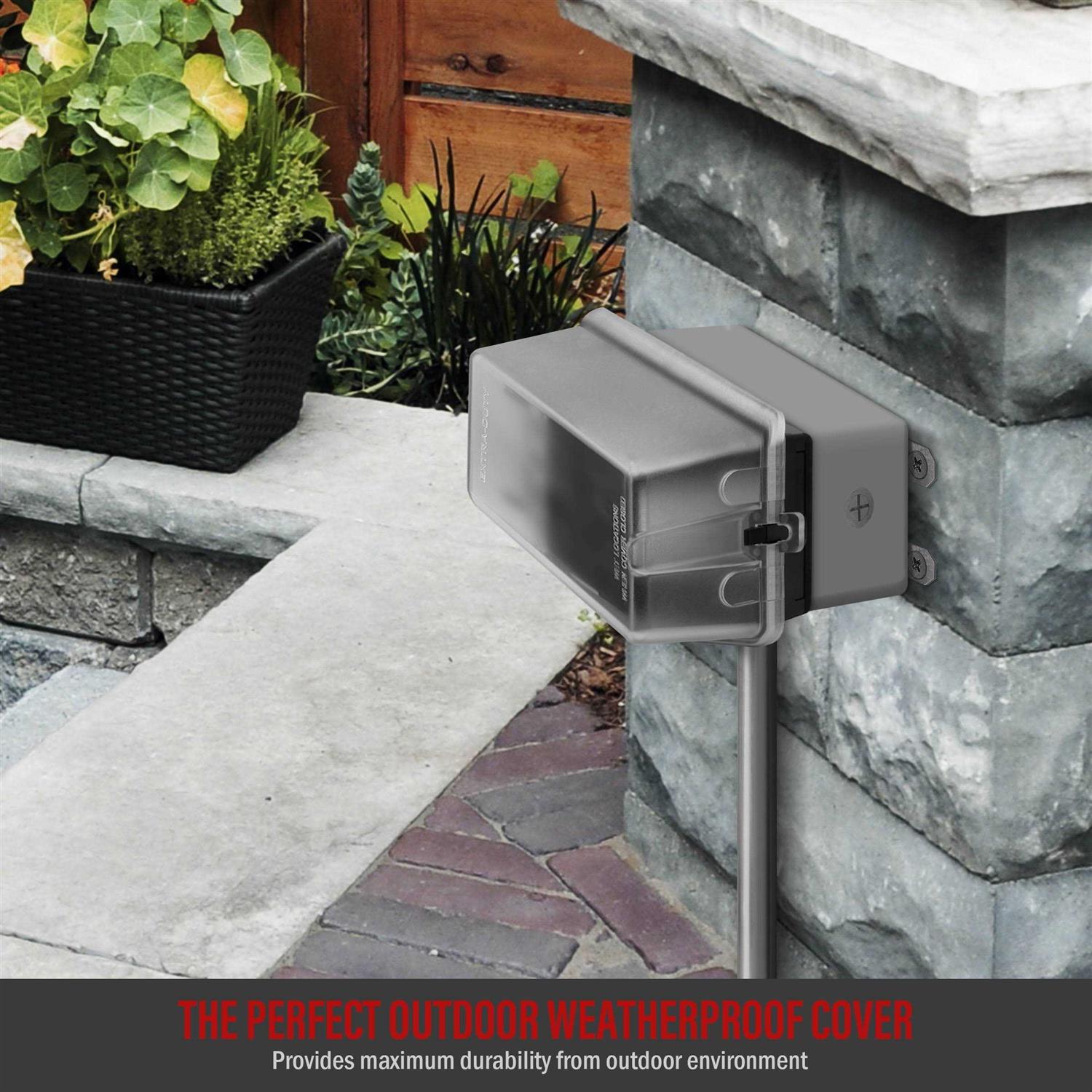 ENERLITES Extra-Duty Weatherproof Enclosure, Outdoor Outlet Cover ...