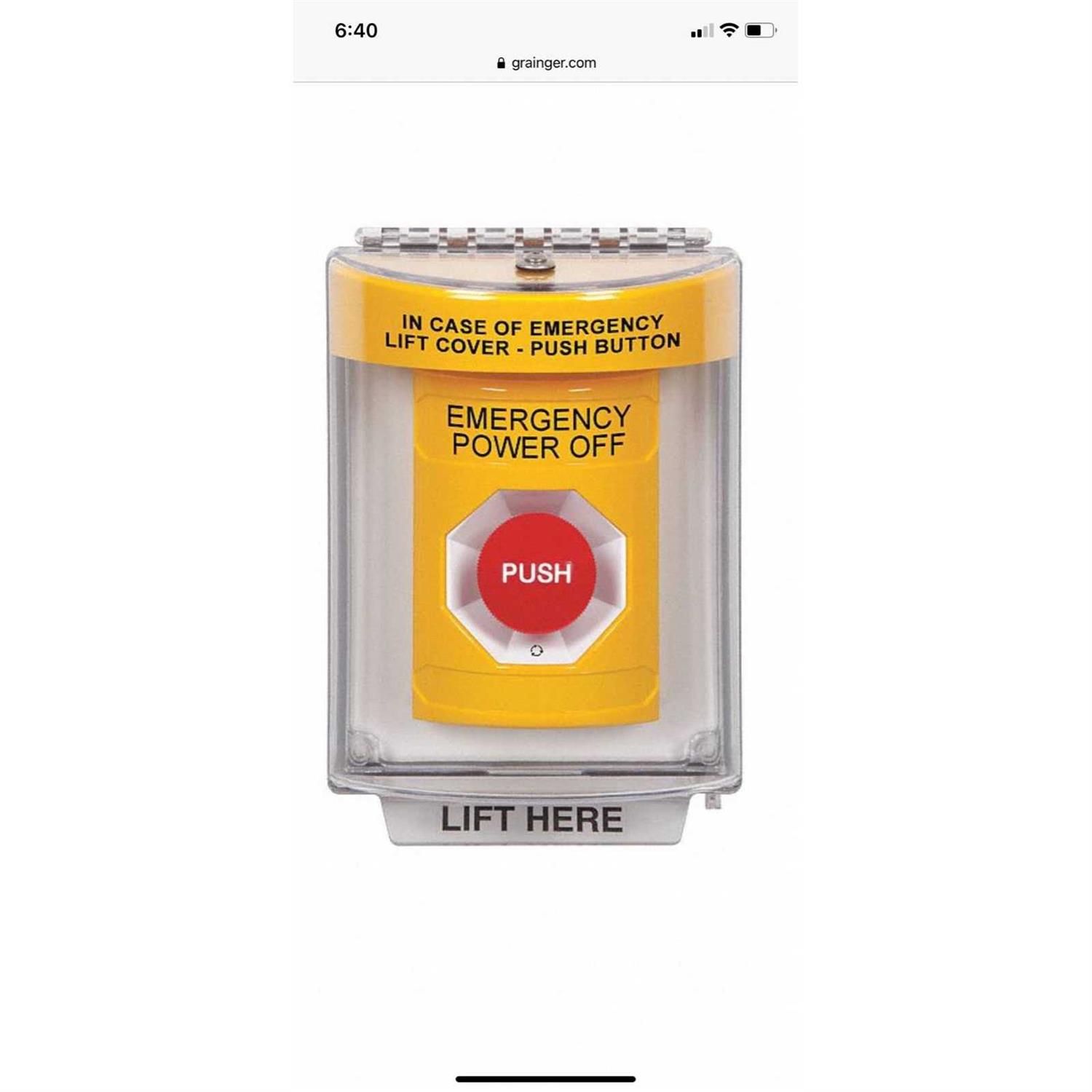 Safety Technology International SS2231PO-EN Emergency Power Off Push ...