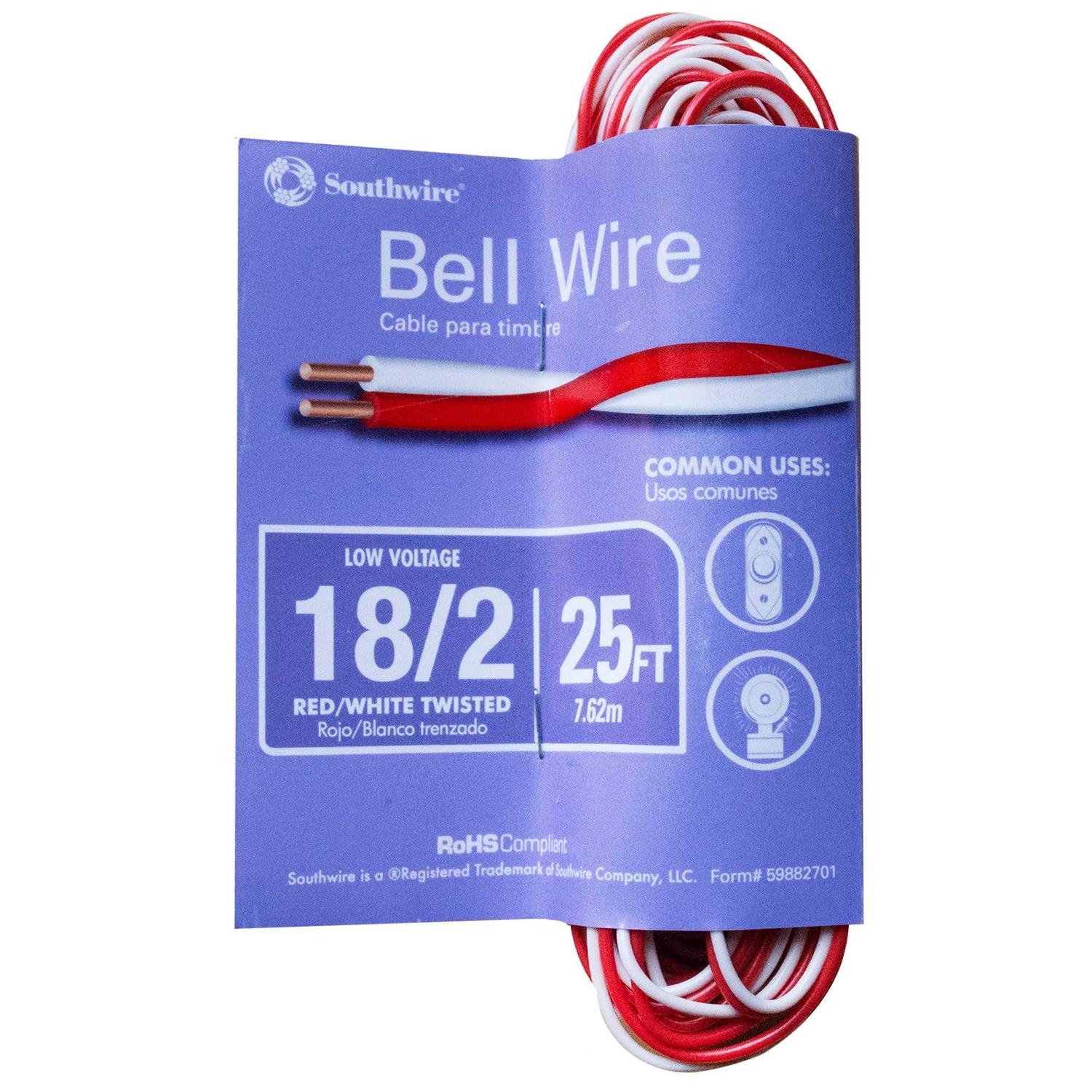 Southwire Red/White Bell Wire - Shop Hardware Tools for Work and Home