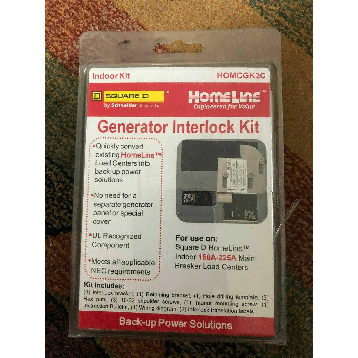 Square D Homeline Generator Interlock Kit by Schneider Electric ...