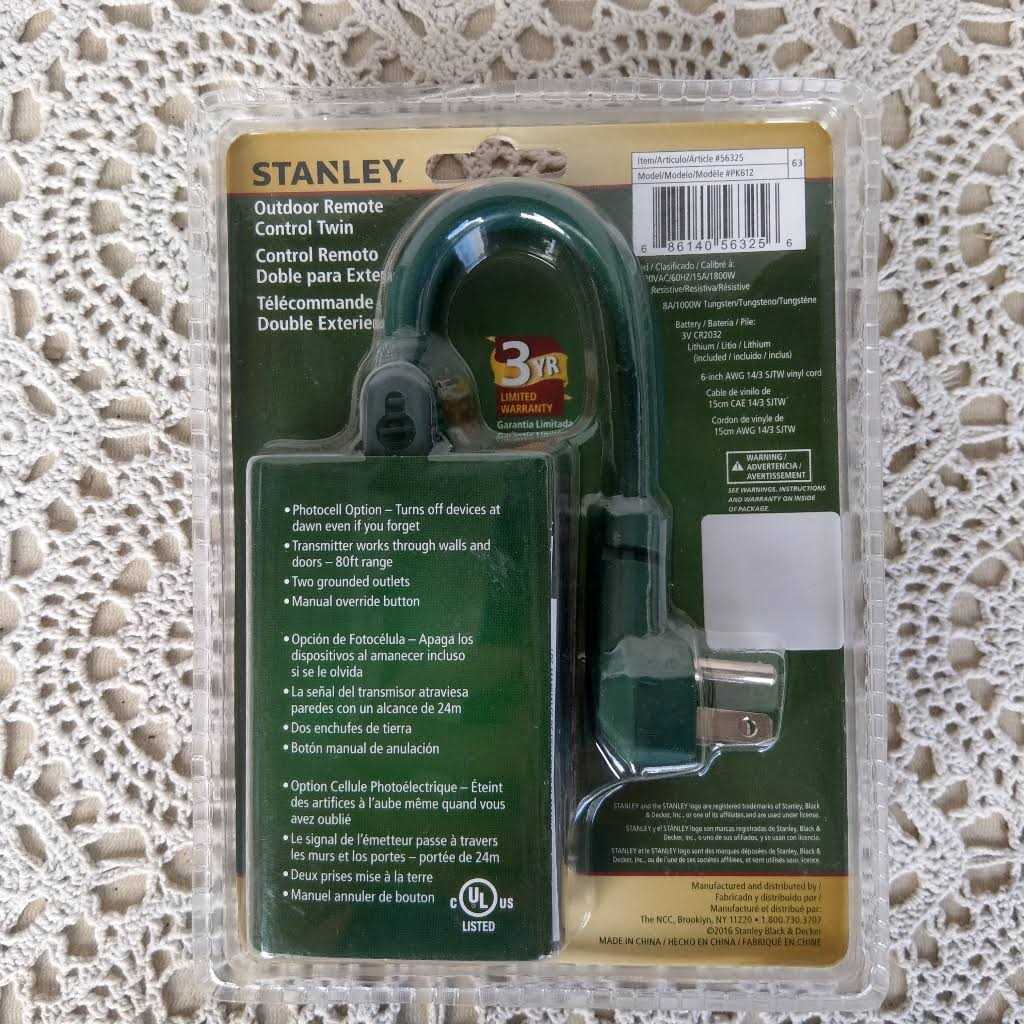 Stanley Outdoor Remote Control Twin - Shop Hardware Tools for Work and Home