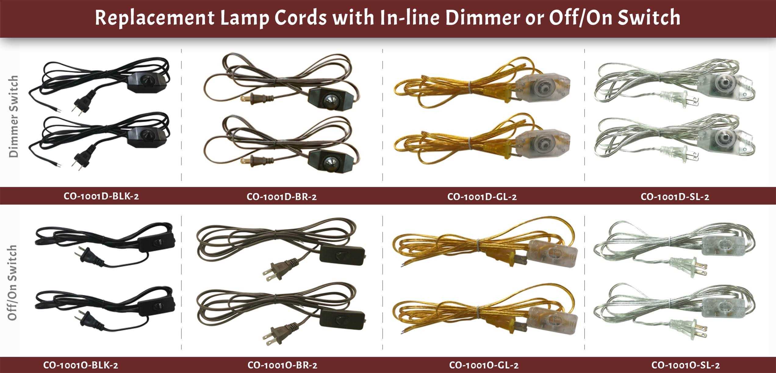 Royal Designs Lamp Cord Molded Plug with On/Off Switch Stripped Ends ...
