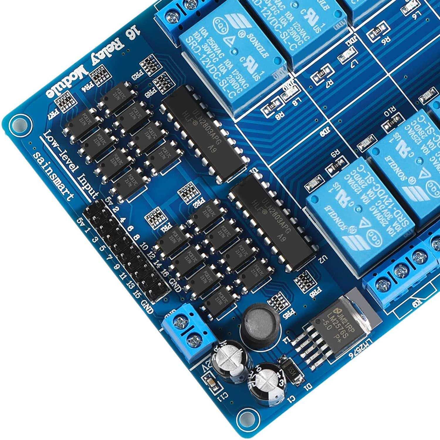 Sainsmart 16-channel 12V Relay Module Board for Arduino DSP AVR PIC ARM ...