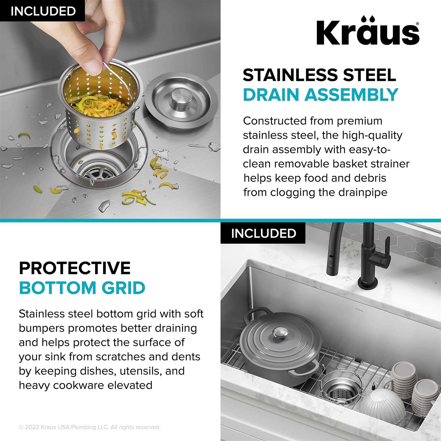 Kraus KHU100-32 Standart PRO 16-Gauge Undermount Single Bowl Stainless ...