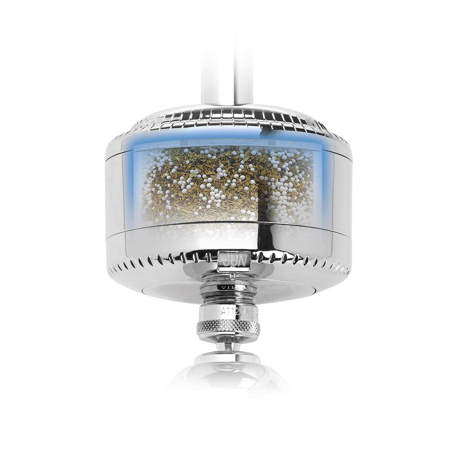 Sprite Slim-Line Brushed Nickel Chlorgon 2.5-GPM Shower Head Filter ...