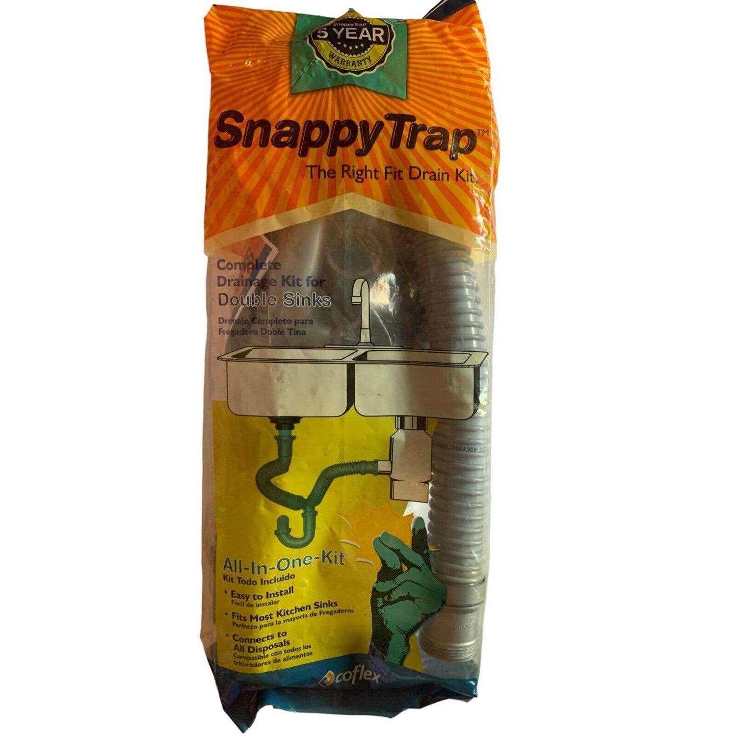 Snappy Trap 1-1/2 in. D PVC Double Sink Drain Kit - Shop Hardware Tools ...